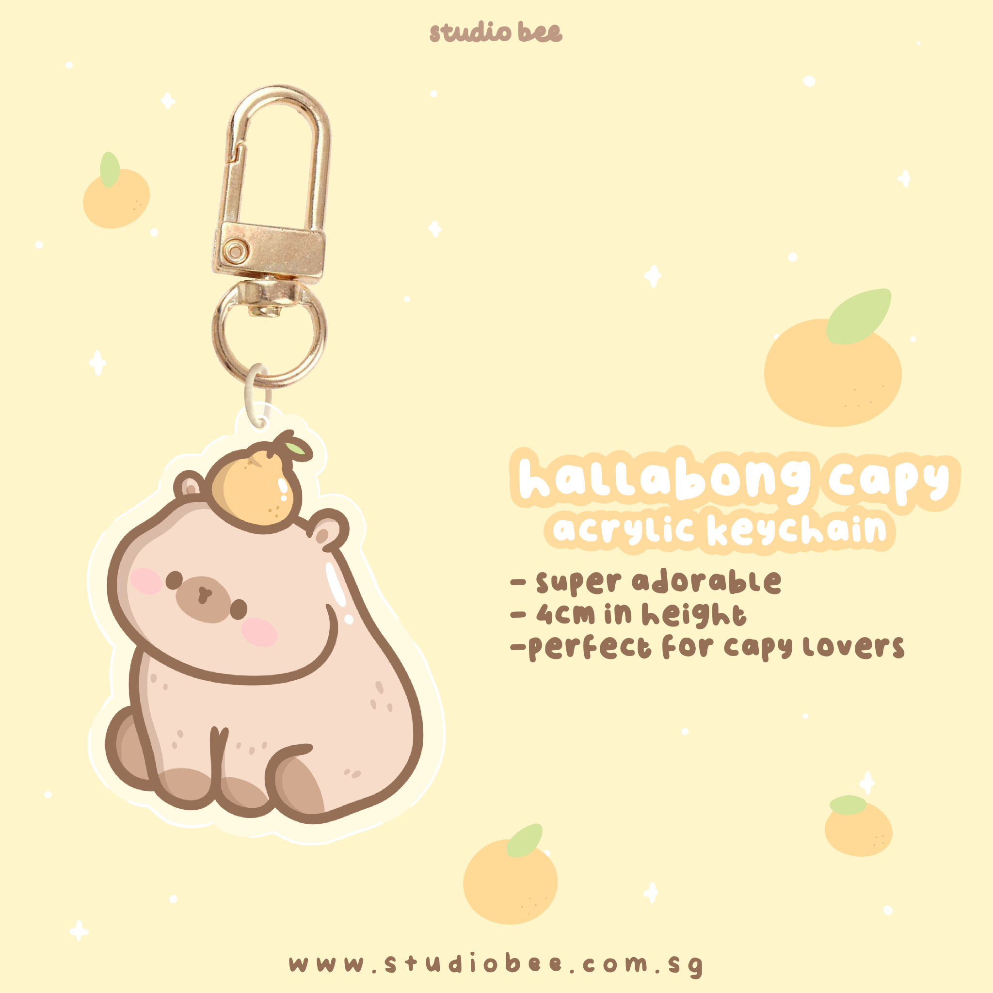 Hallabong Capy Acrylic Keychain – Studio Bee
