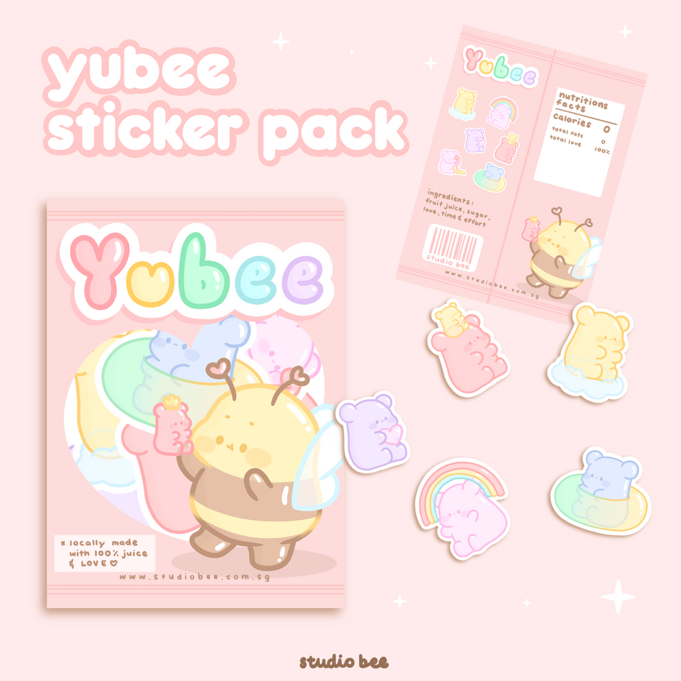 Yubee Gummy Sticker Pack (5pcs) – Studio Bee
